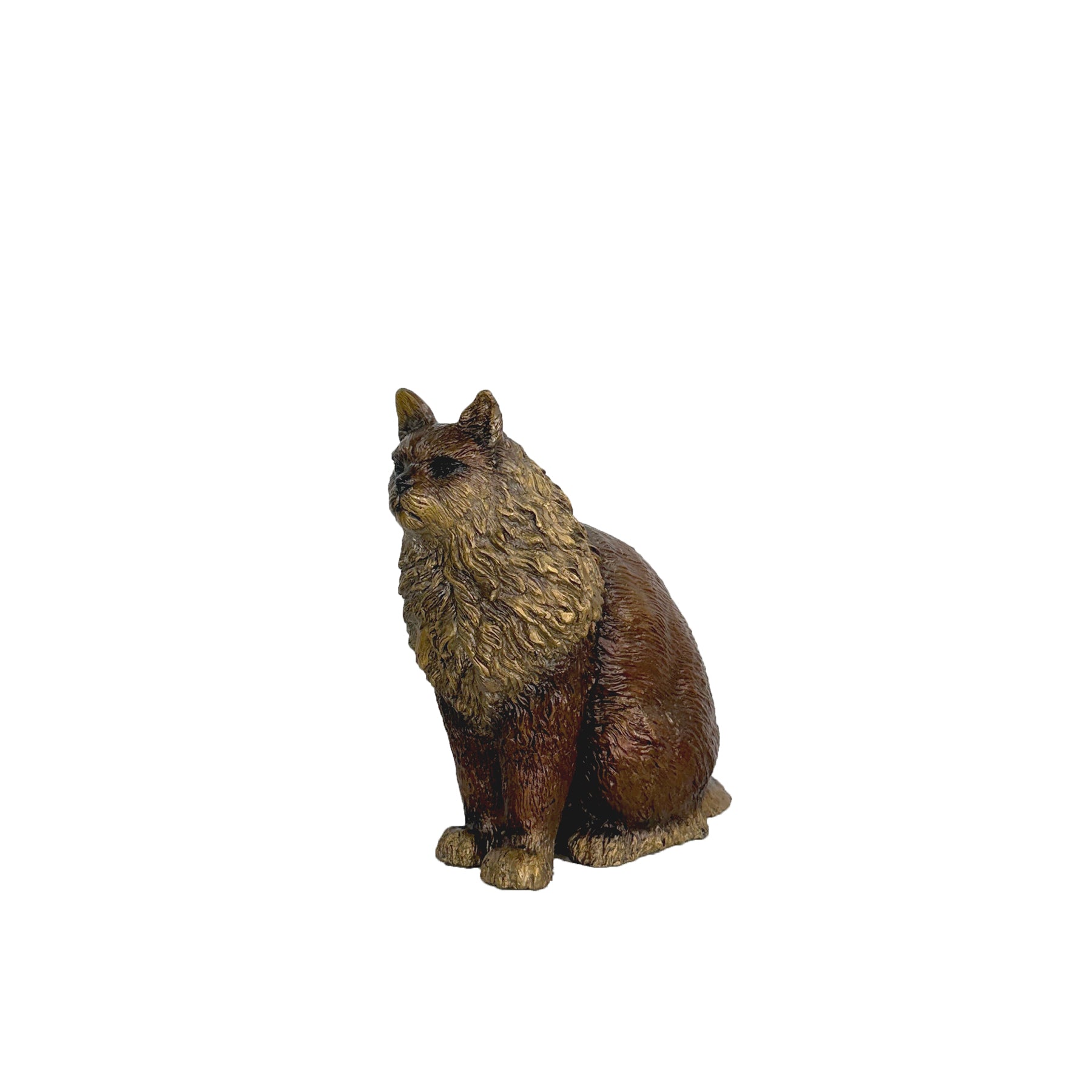 Sitting Cat Bronze Statue - Elegant Feline Art - Metropolitan Galleries ...