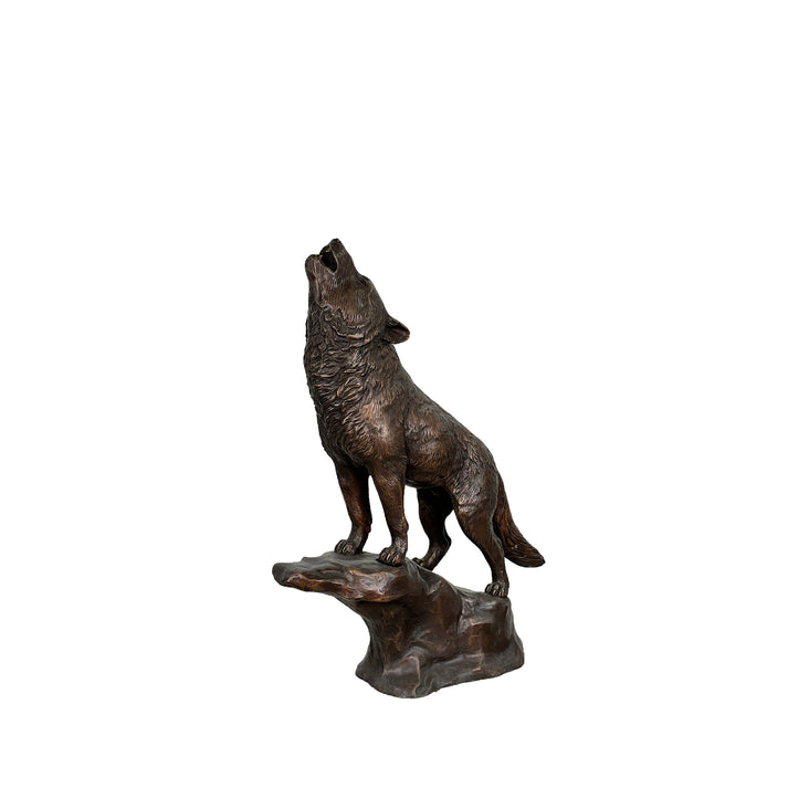 Howling Wolf Table-top Bronze Statue – Metropolitan Galleries Inc.