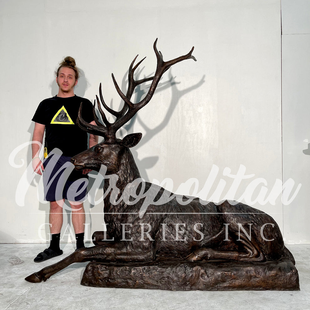 Deer in Repose Bronze Statue - Metropolitan Galleries – Metropolitan ...